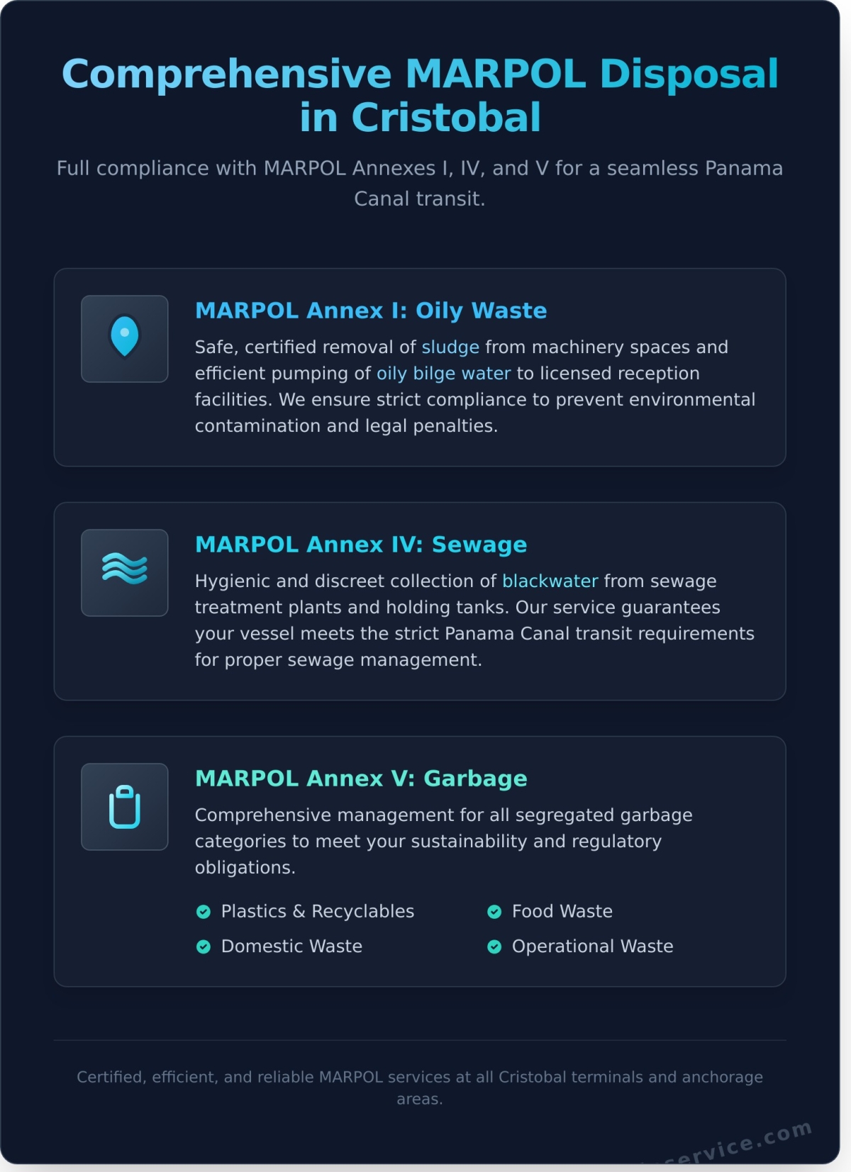 MARPOL Disposal Services in Cristobal: Compliant Waste Management for ...